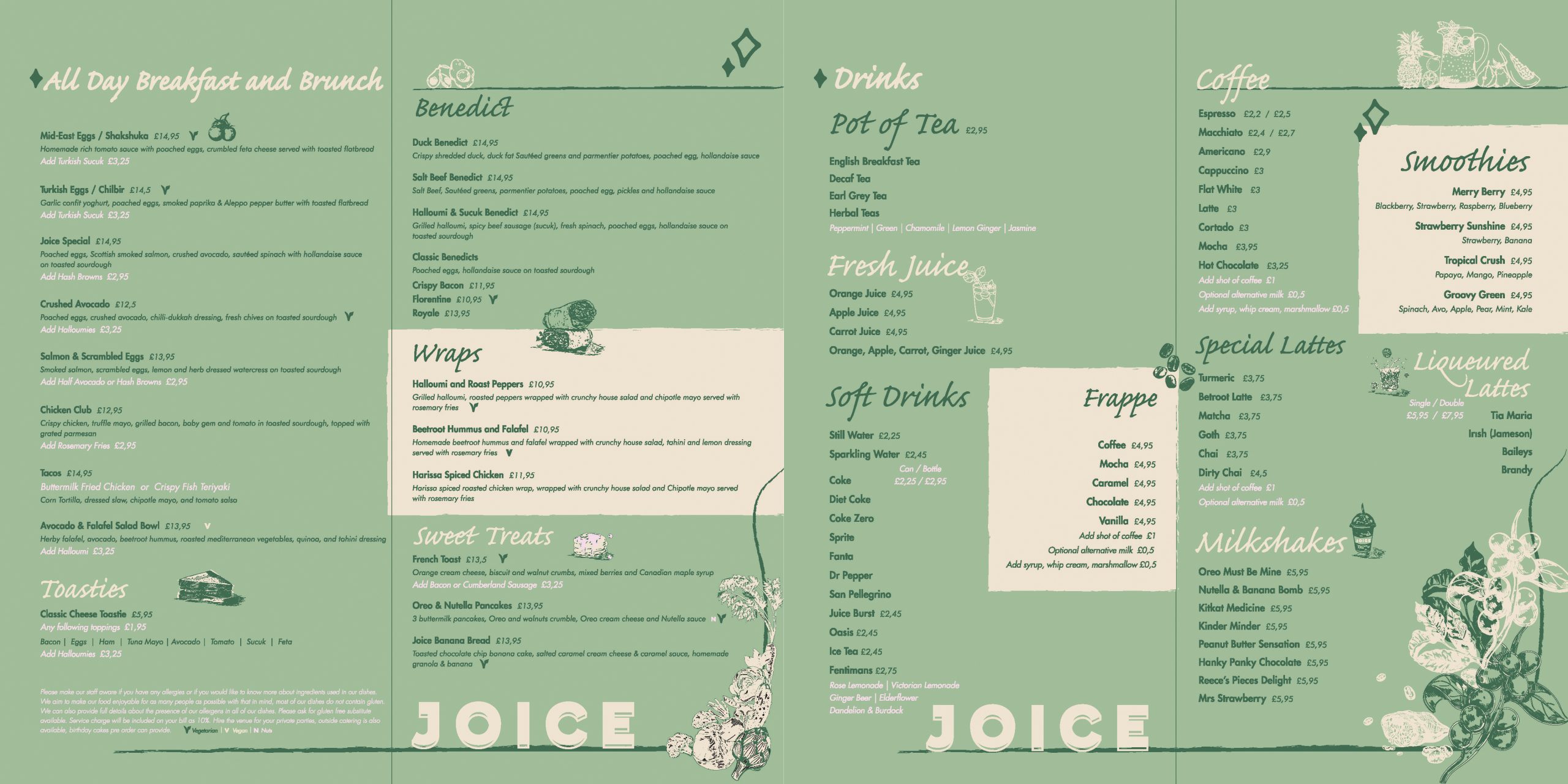 Joice Cafe | Menus